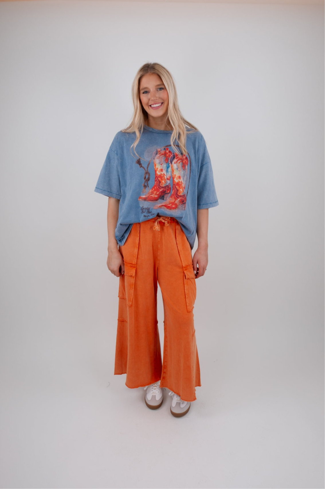 Rust Ridge Cargo Pants - Orange – Cowgirl Society & Co