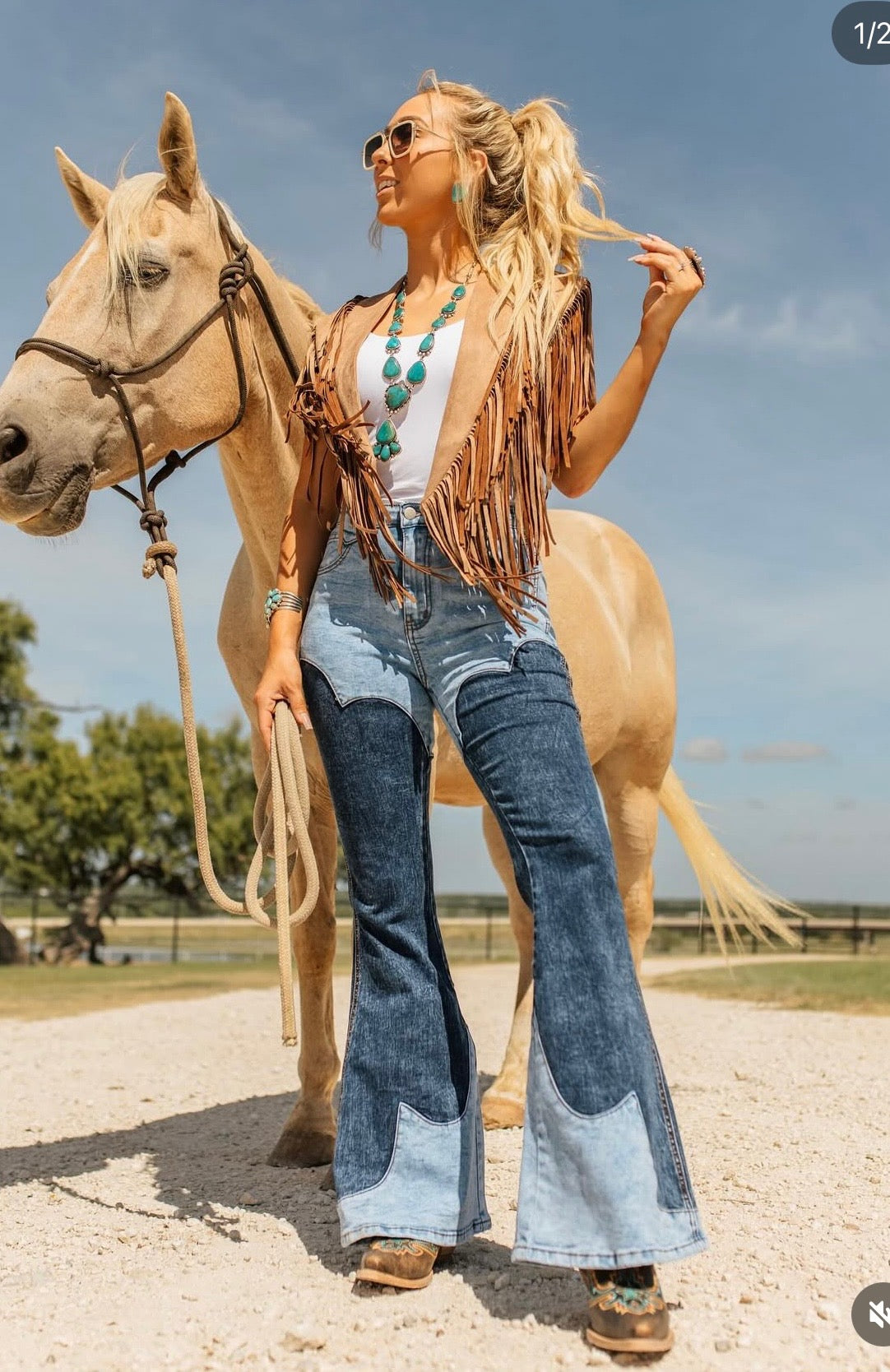Desert Dancer Two-Tone Jeans – Cowgirl Society & Co