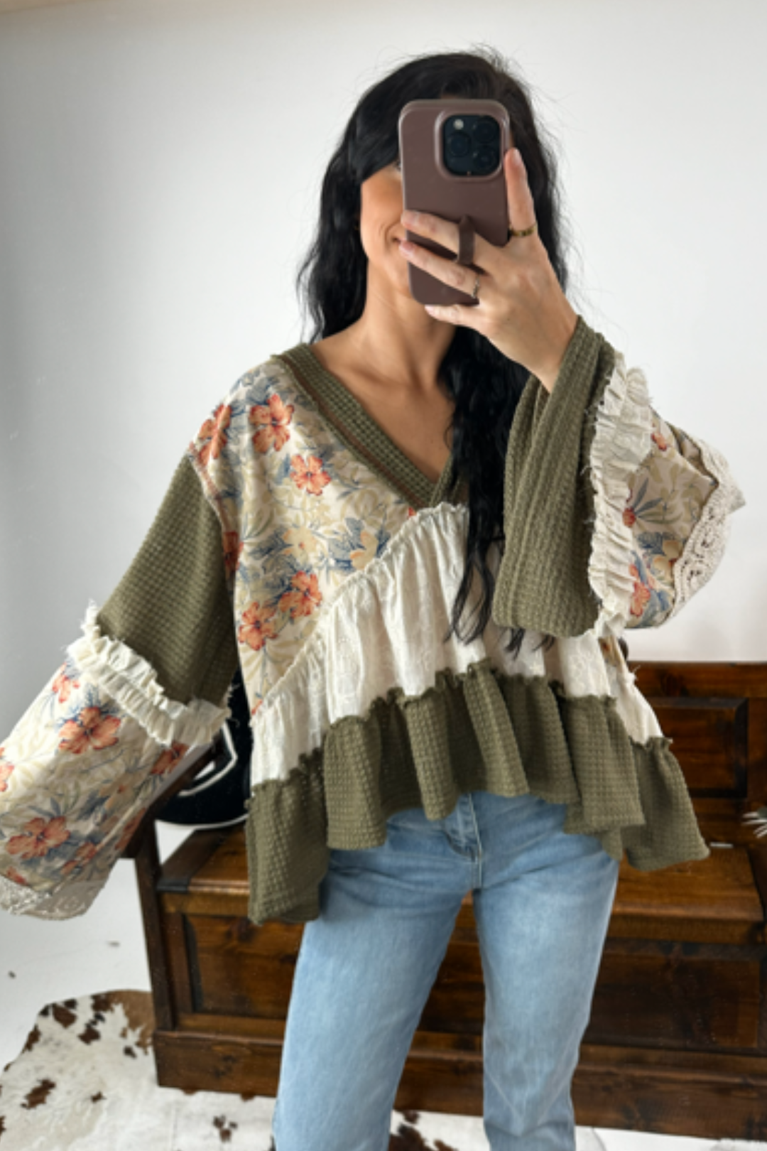 Prairie Patchwork Poet Top – Cowgirl Society & Co